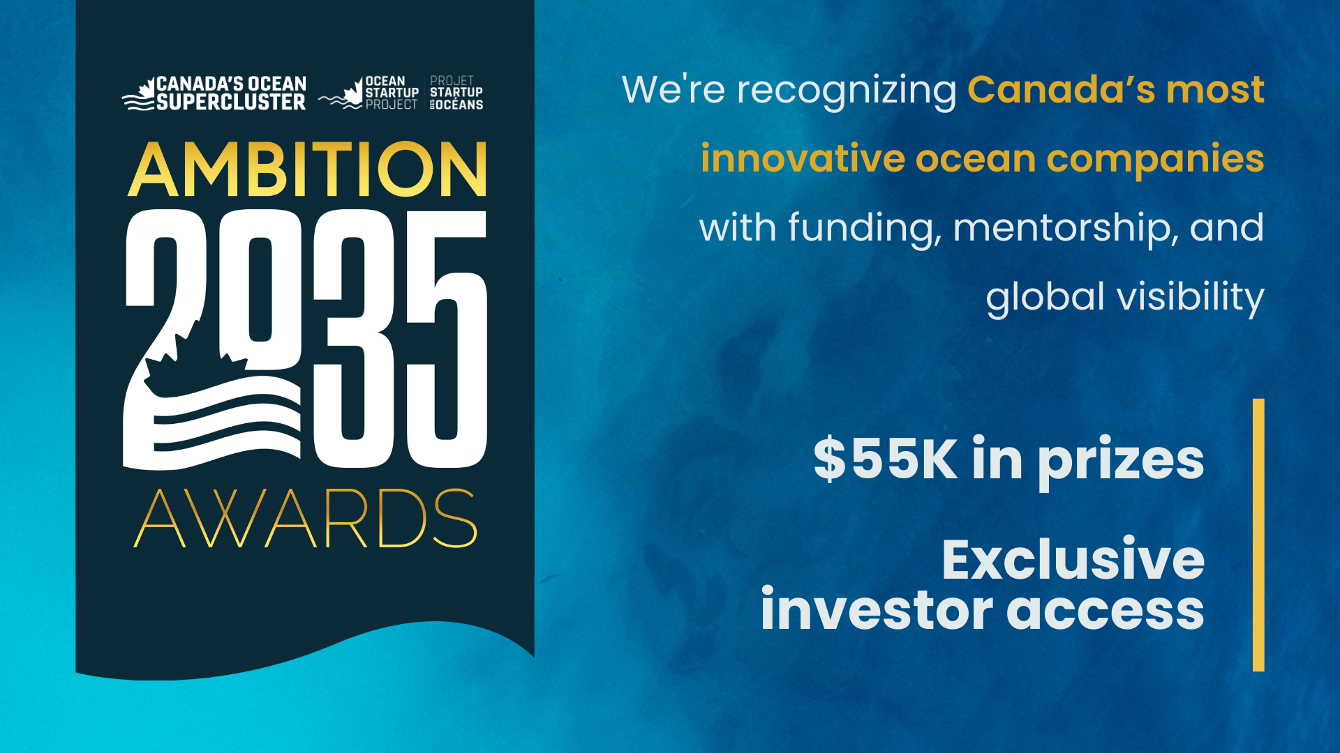 Canada’s Ocean Supercluster Launches the Ambition 2035 Awards to ...